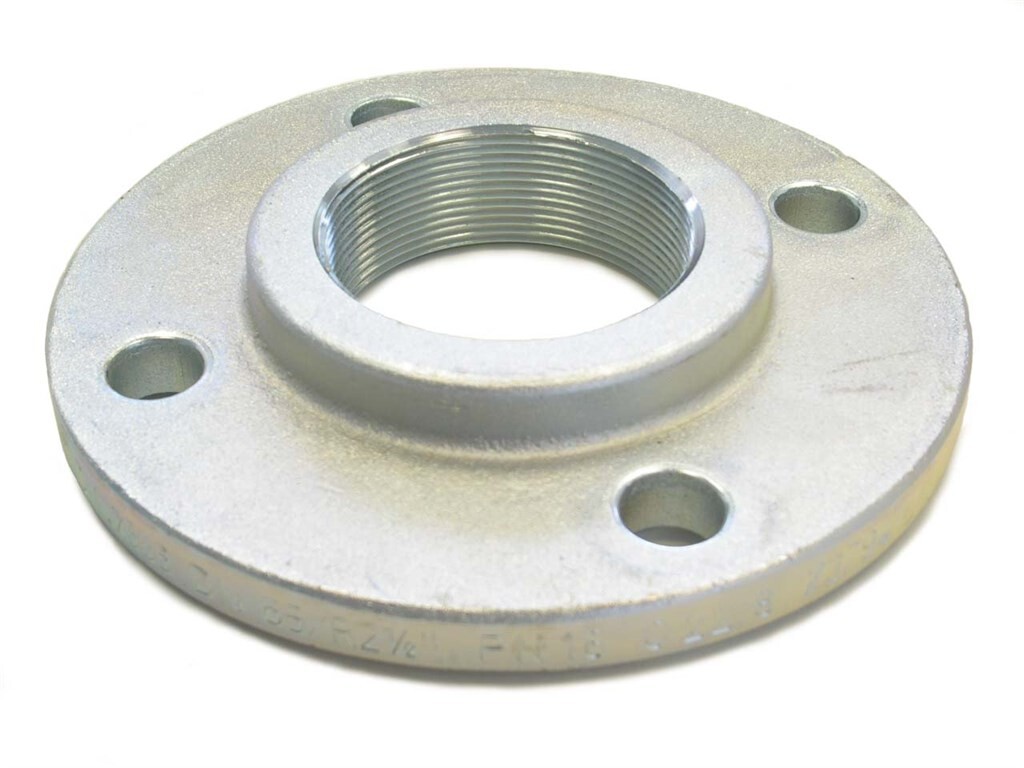 DIN 2566 C 4 " RSt 37-2 black, thread flange with rudiment | RSt 37.2 ...