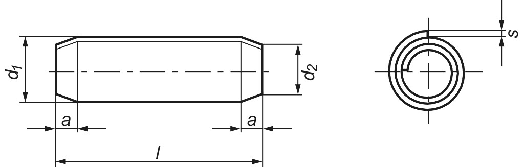 DIN ISO 8748 6 x 28 spring steel DIN 7344 so far | Spring steel | 6 ...